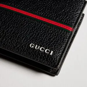 Gucci Bi-fold Coin Wallet With Web