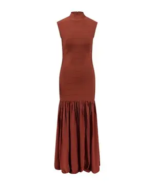 Retrofete Retrofete High Neck Sleeveless Dress Red