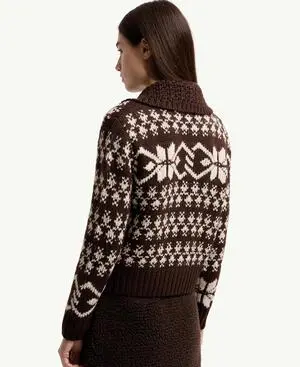Moncler Jacquard Sequin Zip-up Cardigan