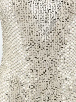 Retrofete Rhinestone Sequin Mini Dress