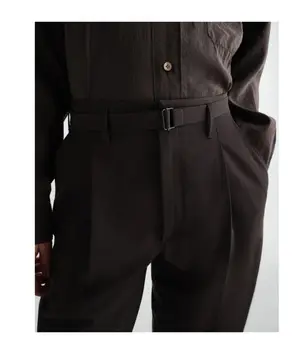 LEMAIRE Wide Pleated Pants In Wool Gabardine