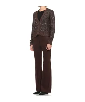 D.exterior Sequined Button Cardigan