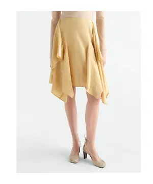 LEMAIRE Paneled Skirt In Silk Viscose Toile