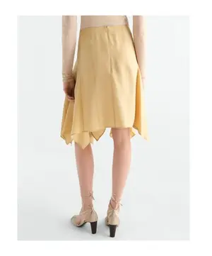 LEMAIRE Paneled Skirt In Silk Viscose Toile