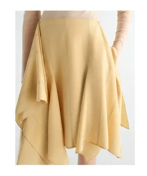 LEMAIRE Paneled Skirt In Silk Viscose Toile