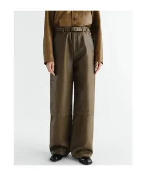 LEMAIRE Work Pants In Coated Broken Twill