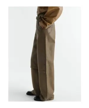 LEMAIRE Work Pants In Coated Broken Twill