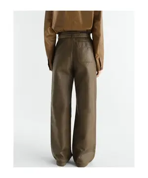 LEMAIRE Work Pants In Coated Broken Twill