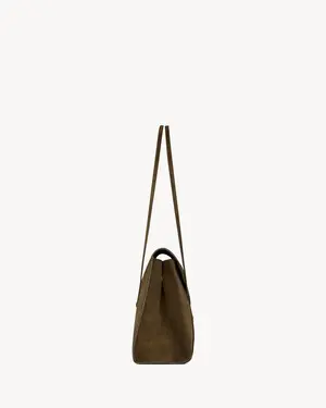 Saint Laurent Simone Large In Suede - Olive Gradient