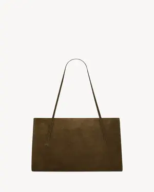 Saint Laurent Simone Large In Suede - Olive Gradient