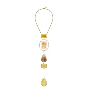 Givenchy Rainbow Drop Necklace In Metal And Crystals