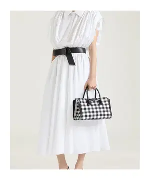 Givenchy Small Antigona Catchall Bag In Checked Canvas