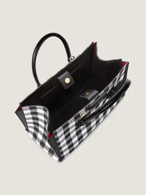 Givenchy Small Antigona Catchall Bag In Checked Canvas