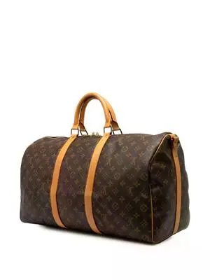LOUIS VUITTON 1991 Monogram Keepall Bandouliere 50 Travel Bag