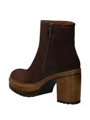 PONS QUINTANA Suede Platform Ankle Boots