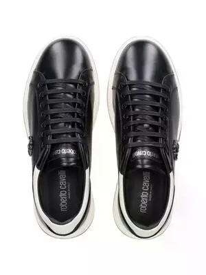 Roberto Cavalli Logo-plaque Leather Sneakers
