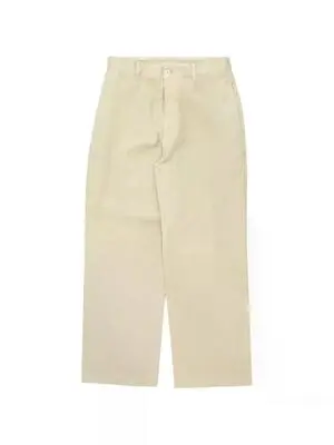 FORTELA Herringbone-pattern Cotton Trousers - Neutrals