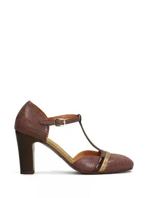 Chie Mihara Maver Reptile-effect T-bar Pumps - Brown