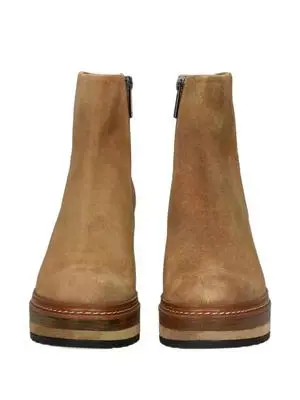 PONS QUINTANA Suede Platform Ankle Boots
