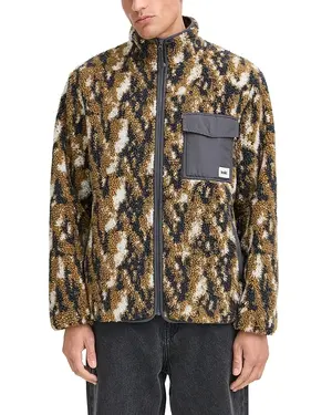 SOLID Camo Sherpa Zip Pocket Jacket