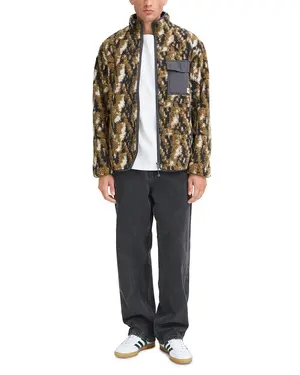 SOLID Camo Sherpa Zip Pocket Jacket
