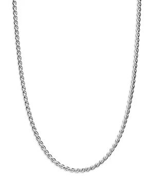 David Yurman Sculpted Cable Chain Necklace In Sterling 3.7mm