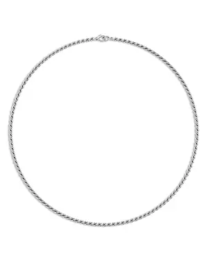 David Yurman Sculpted Cable Chain Necklace In Sterling 3.7mm