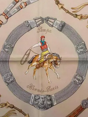 Hermès 1990-2010 Pampa Silk Scarf 70 Scarves