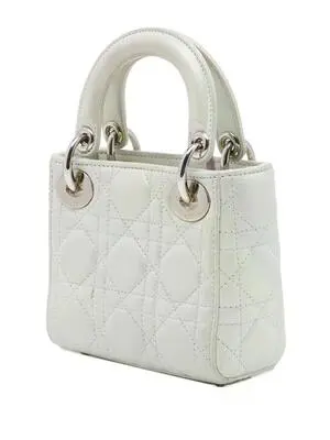 Dior 2015 Micro Iridescent Lambskin Cannage Lady Satchel