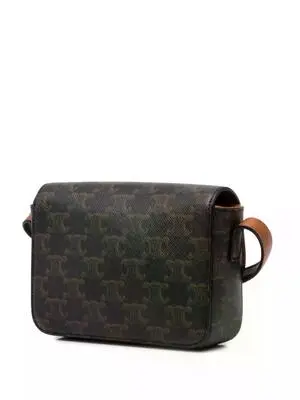 Celine 2019 Teen Triomphe Coated Canvas Triomphe Crossbody Bag