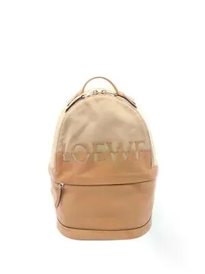 Loewe 2010-2026 Canvas And Leather Backpack - Neutrals