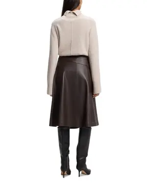 Hugo Boss Sekana A Line Leather Skirt