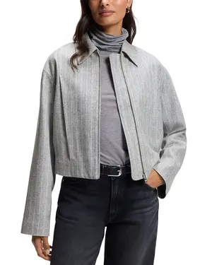 Hugo Boss Jossini Cropped Bomber Jacket - Open Misc