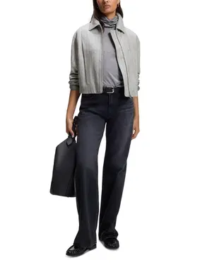 Hugo Boss Jossini Cropped Bomber Jacket