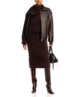 Hugo Boss Savani Leather Aviator Jacket Exclusive