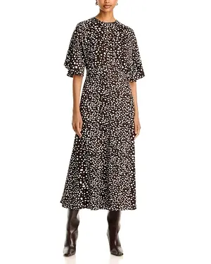 Hugo Boss Donazati Flutter Sleeve Midi Dress Exclusive - Open Misc