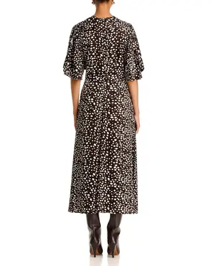 Hugo Boss Donazati Flutter Sleeve Midi Dress Exclusive