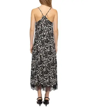 Zadig&Voltaire Respa Soft Night Lace Trim Slip Dress