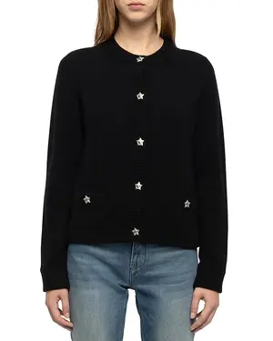 Zadig&Voltaire Cashmere Marcya Star Button Cardigan
