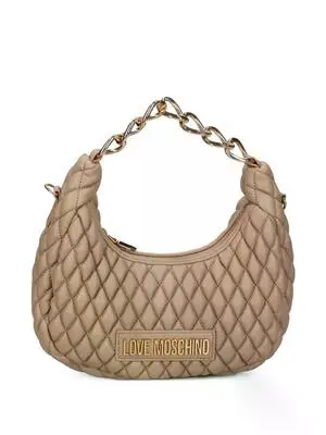 Moschino Quilted Chain-link Shoulder Bag - Neutrals