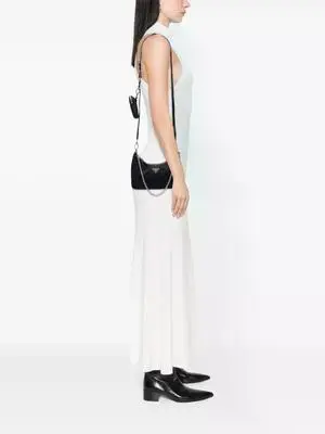 Prada 2019-2026 Mini Saffiano Trimmed Tessuto Re Edition 2005 Satchel