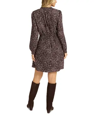MATTY M Emery Ruffled Tie Neck Dress