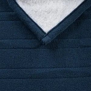 BEAUTYREST Serta Fleece To Sherpa Heated Throw, 50 X 60 - Blue