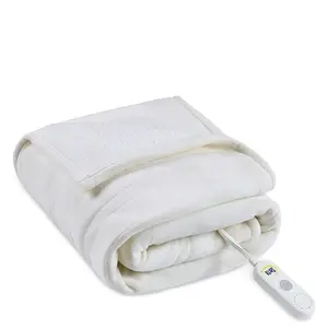 BEAUTYREST Serta Fleece To Sherpa Heated Throw, 50 X 60 - Ivory