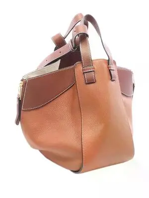 Loewe 2015-2026 Small Bicolor Leather Hammock Satchel - Brown