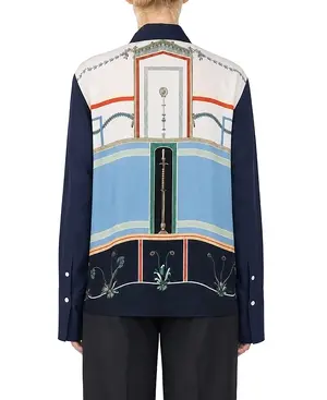 CALLAS MILANO Billie Scarf Back Shirt - Navy/combo