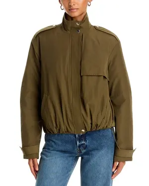 TOCCIN Alyssa Funnel Neck Bomber Jacket