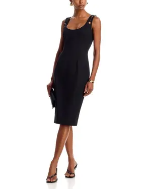 Versace Wool Split Shoulder Dress