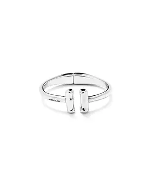 UNODE50 Rigid Sterling -plated Bracelet With Two Tubes At The Ends
