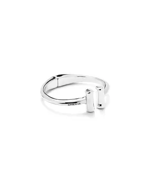 UNODE50 Rigid Sterling -plated Bracelet With Two Tubes At The Ends